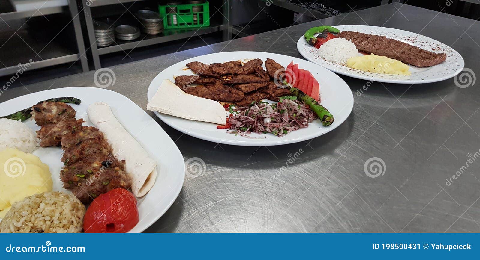 Turkish Mix kebab. stock image. Image of onion, cyprus - 198500431