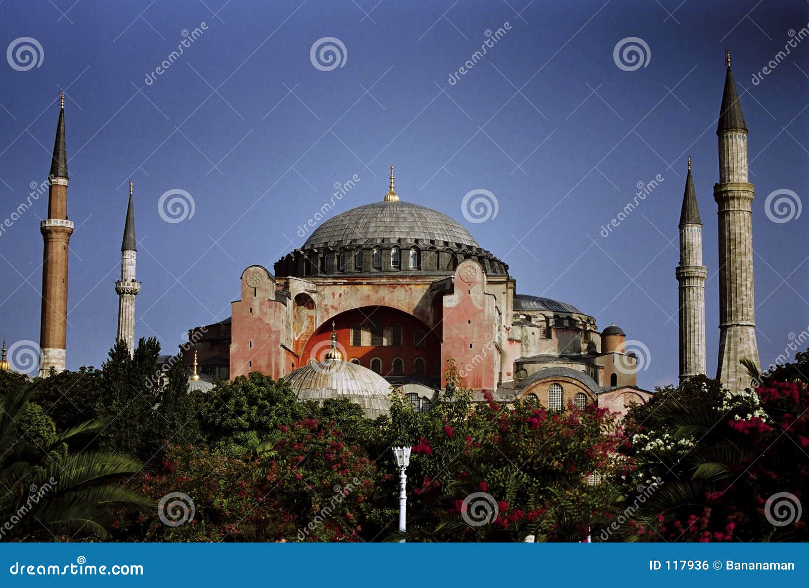 Turkish Mosk stock photo. Image of bush, dome, spires, turkey - 117936