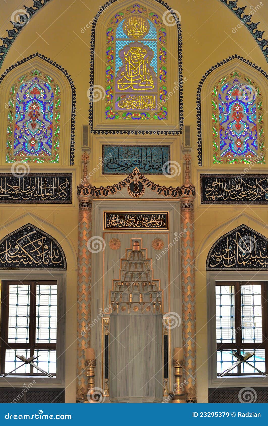 Turkish Mosque Interior Design Stock Image - Image of beautiful ...