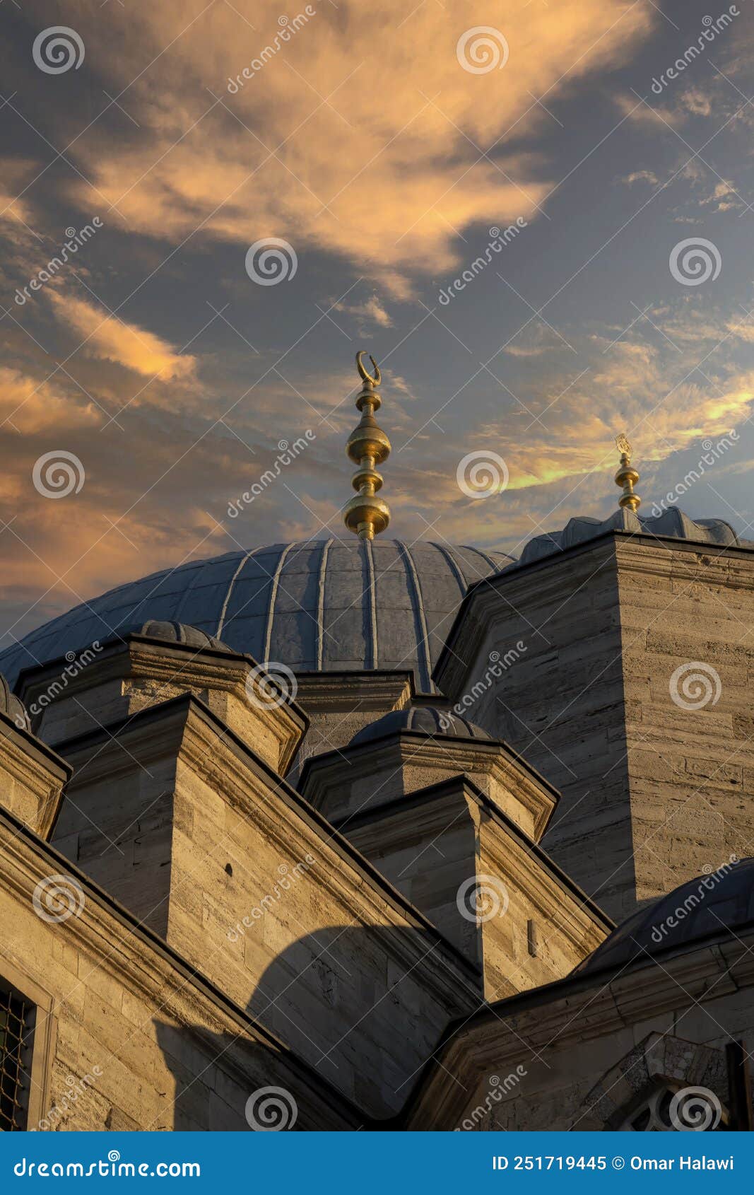 Turkish Mosque Surface Gradients at Sundown Stock Image - Image of ...