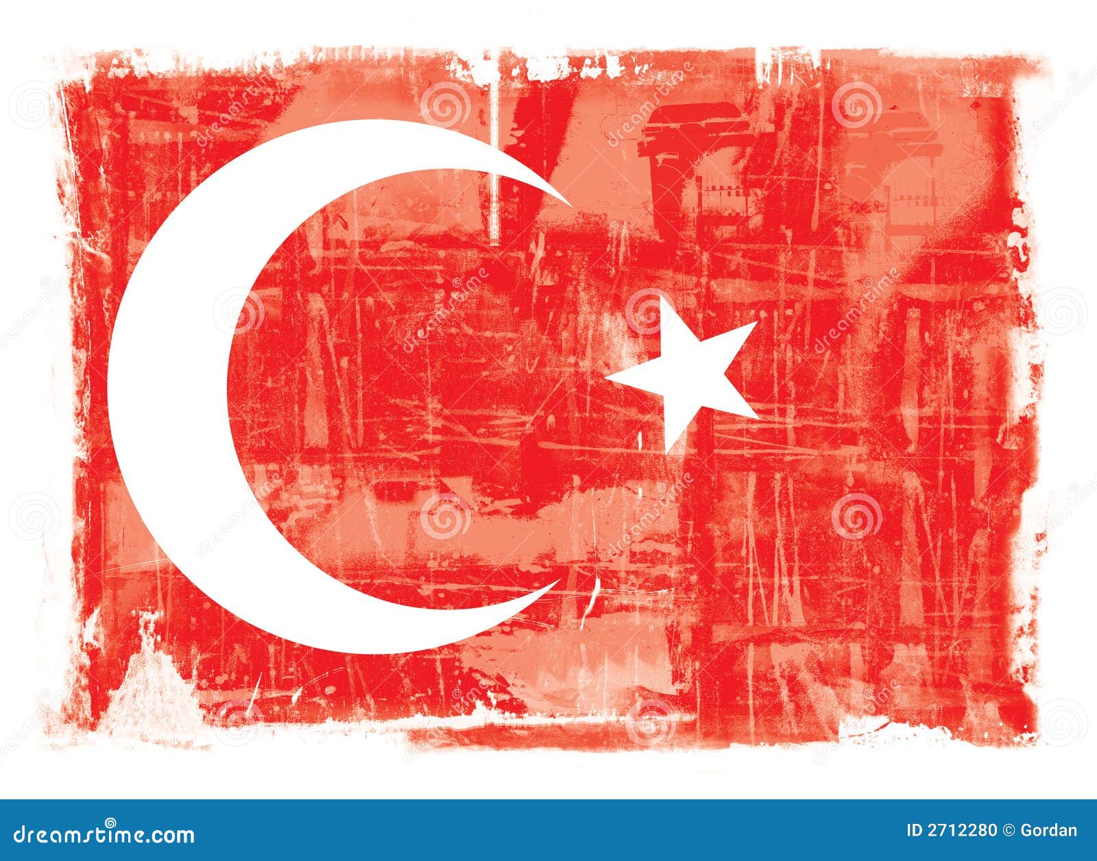 Turkish national flag stock illustration. Illustration of color - 2712280