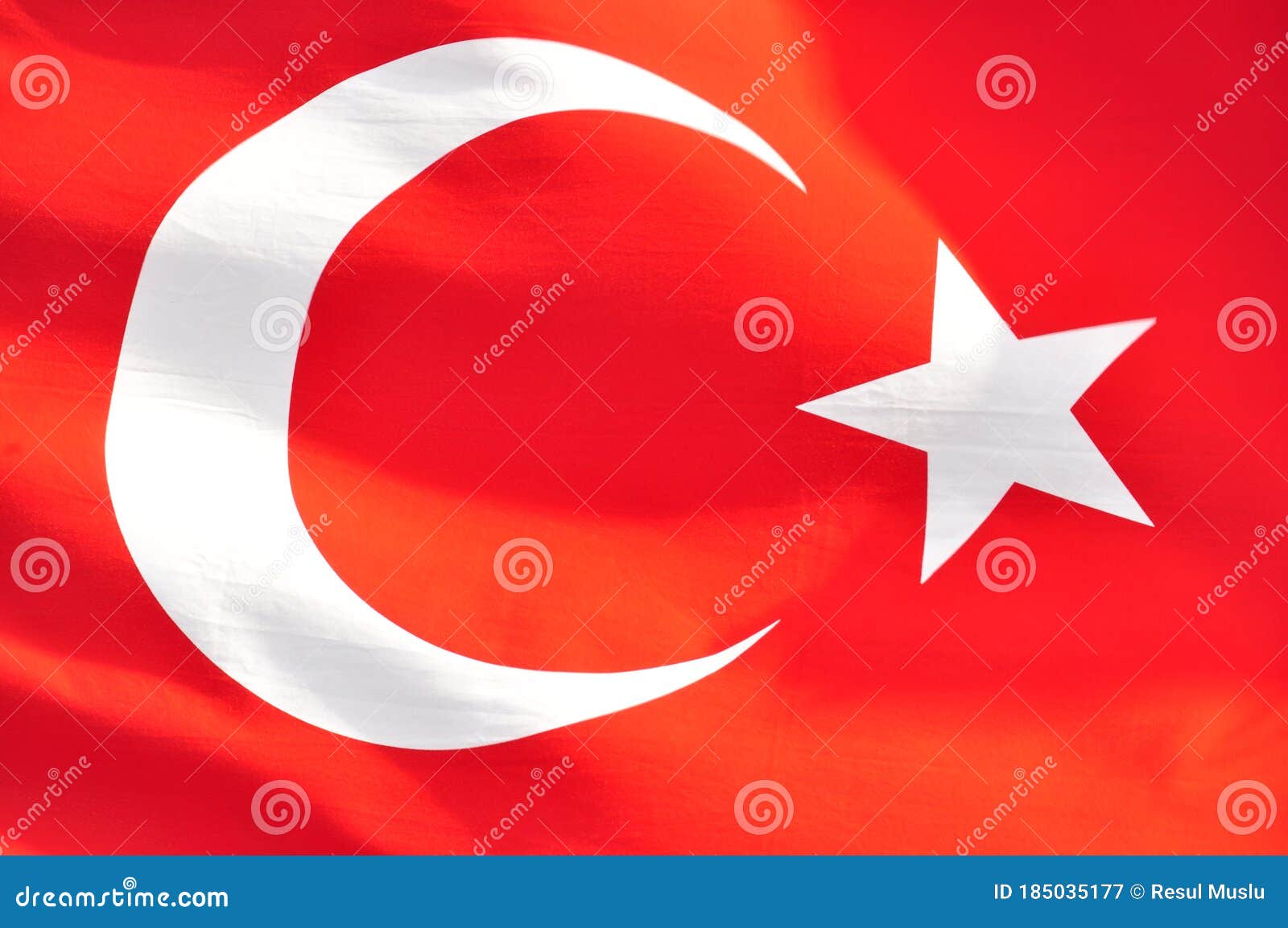 Turkish National Flag Waving Stock Image - Image of independence ...