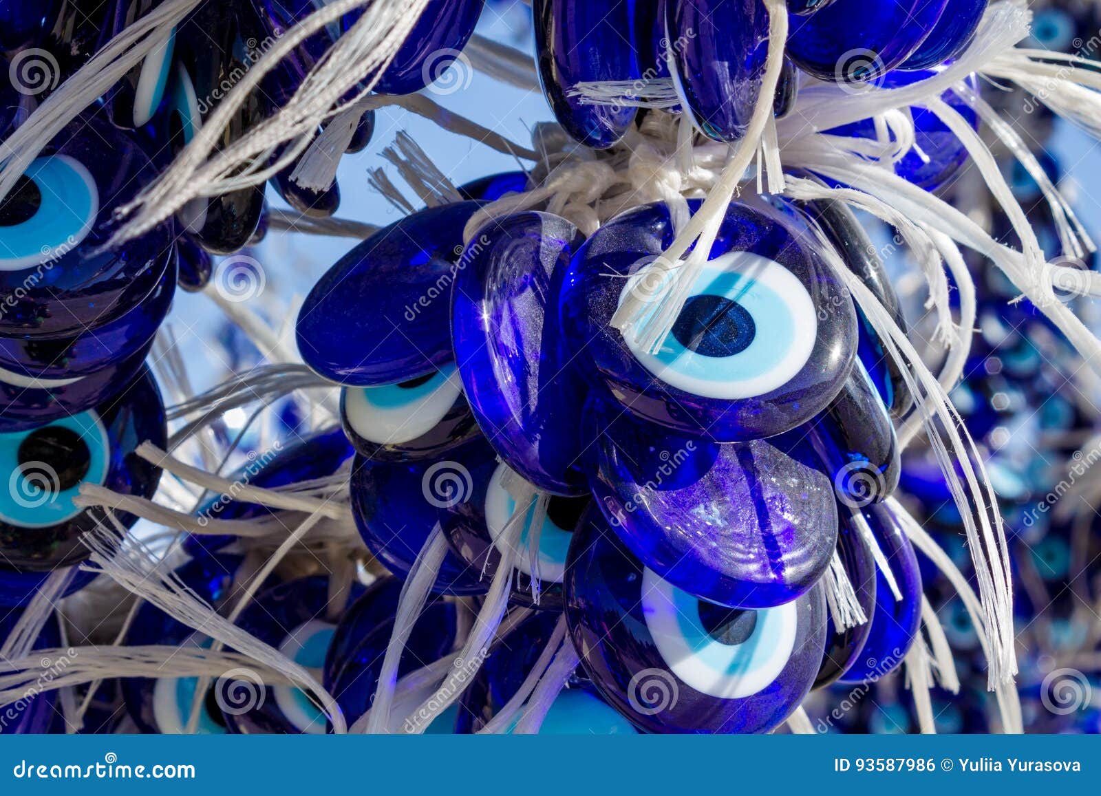 Turkish Nazar Buncuk Amulets on Tree Stock Photo - Image of amulet ...
