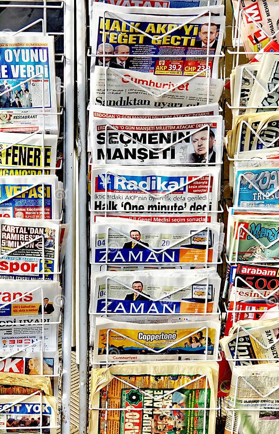 Turkish Newspapers editorial stock image. Image of comments - 8775069
