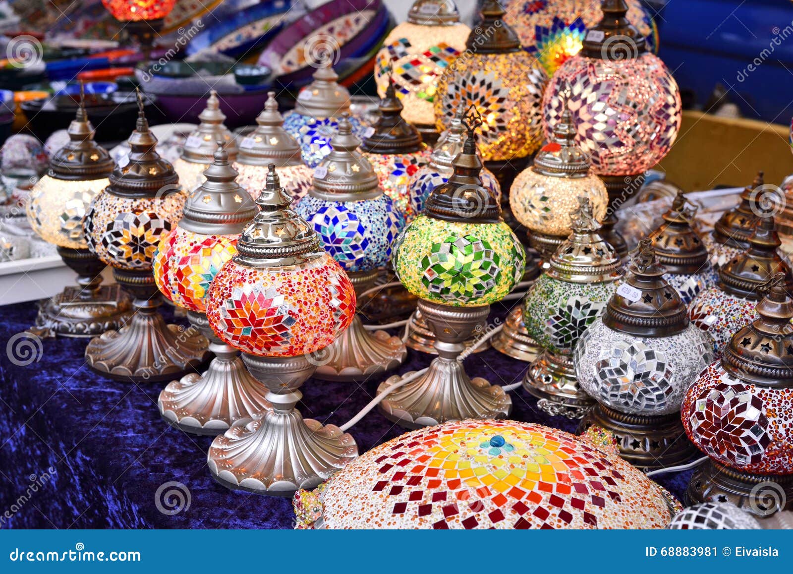 Turkish or Oriental Lamps on a Bazaar Stock Image - Image of istanbul ...