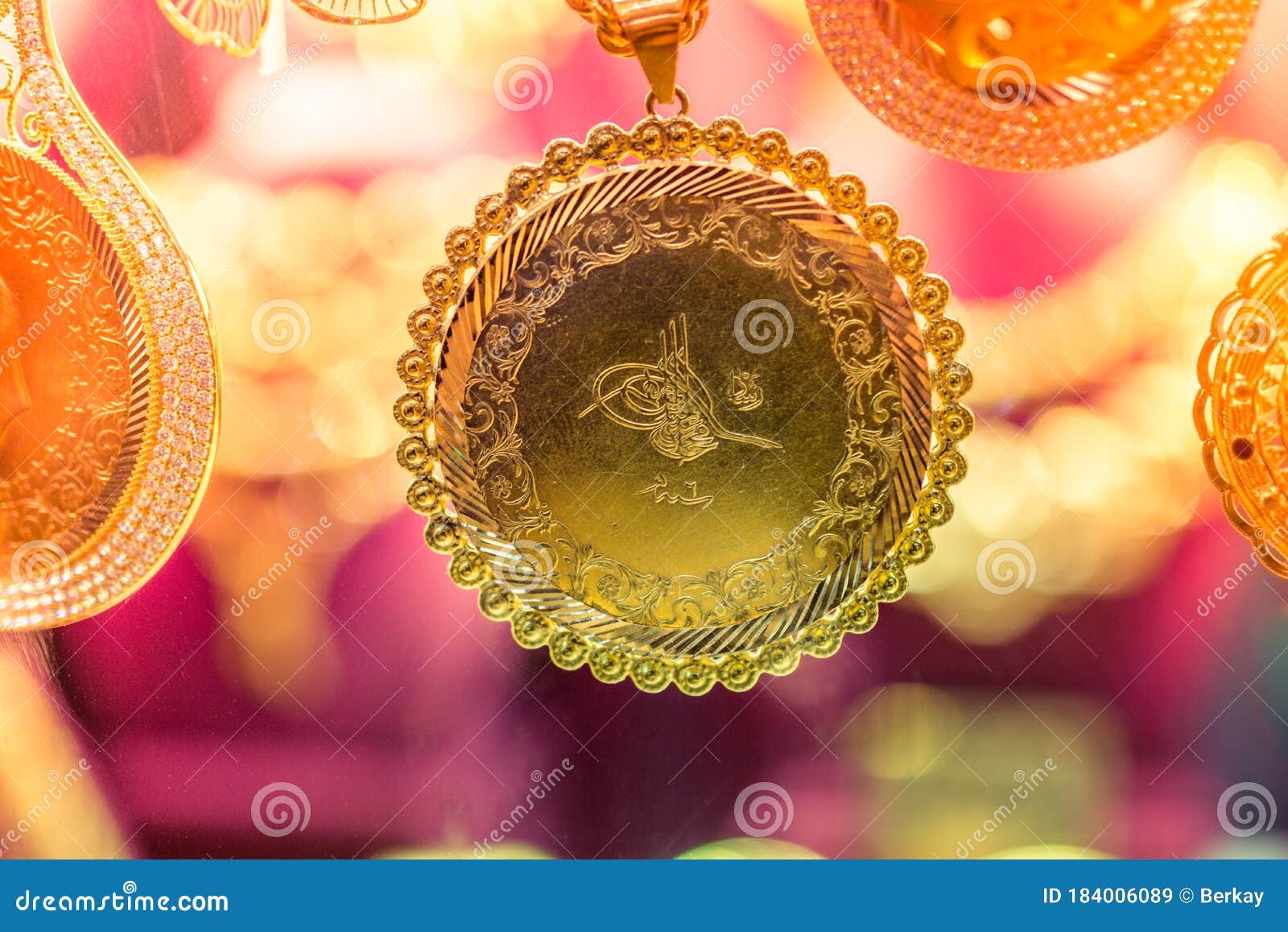 Turkish Ottoman Style Gold Coins Stock Image - Image of gold, antique ...
