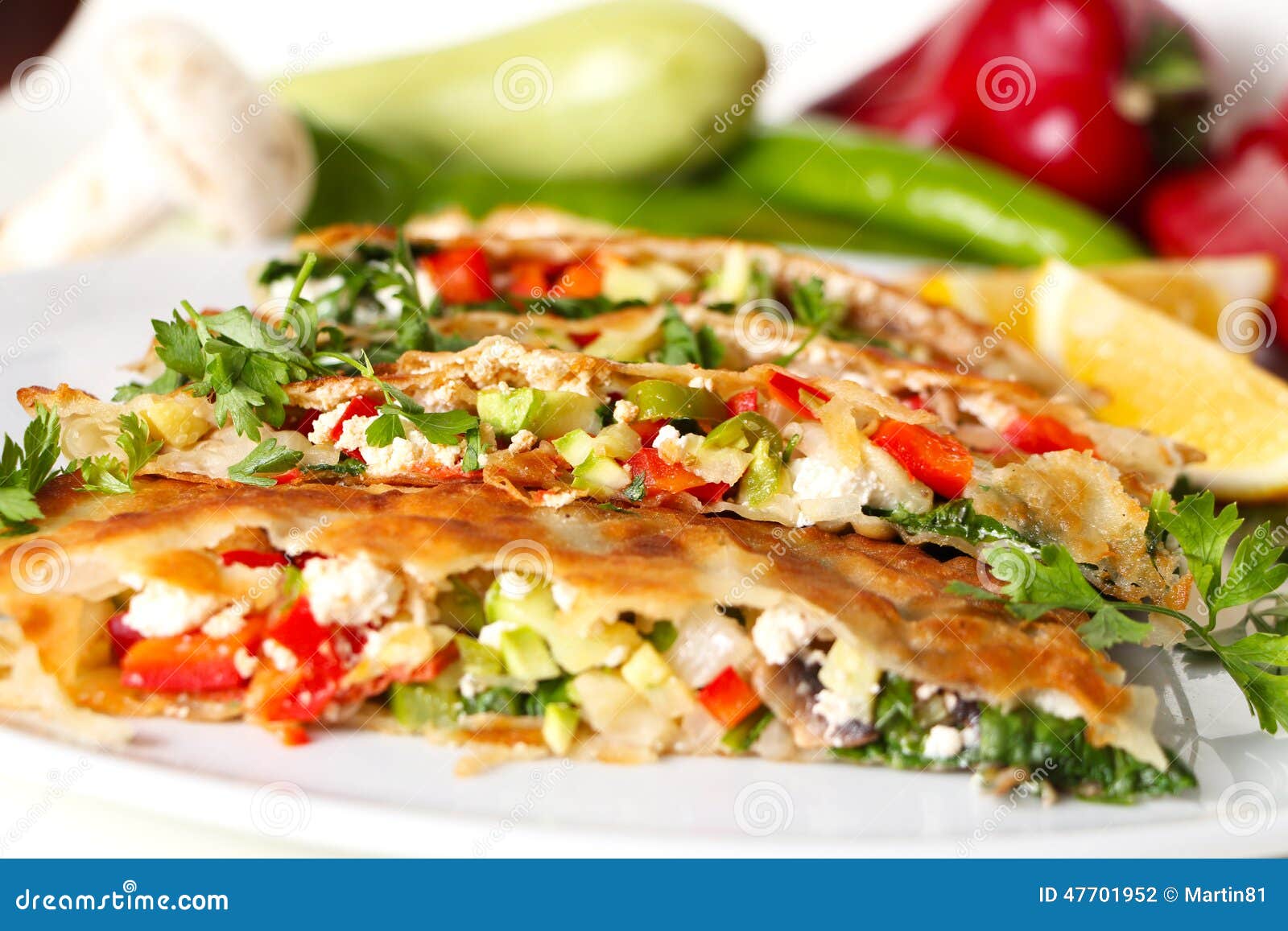 Turkish pancake stock photo. Image of lemon, food, morning - 47701952