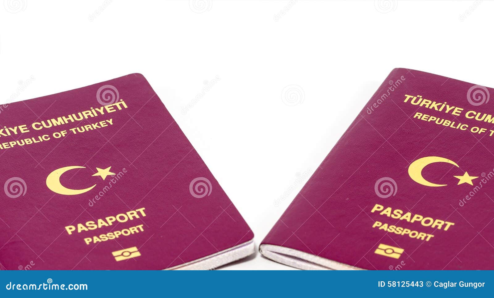Turkish Passports on White stock image. Image of background - 58125443