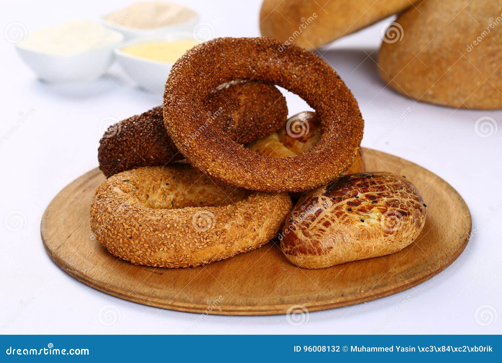 Turkish Pastry Simit and Pogaca Stock Photo - Image of domestic, cheese ...