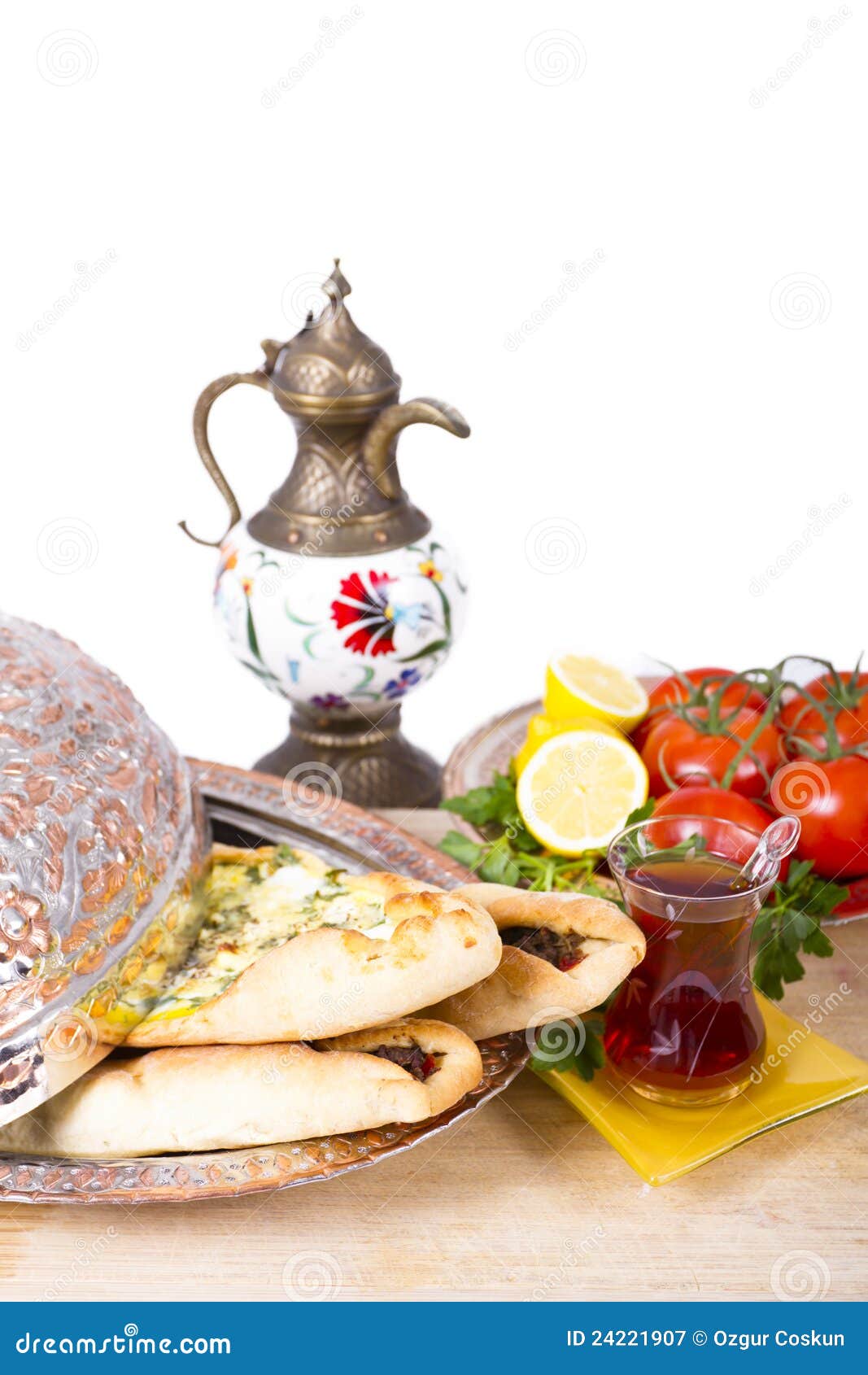 Turkish Pide in Copper Plate Stock Image - Image of kebab, cheese: 24221907