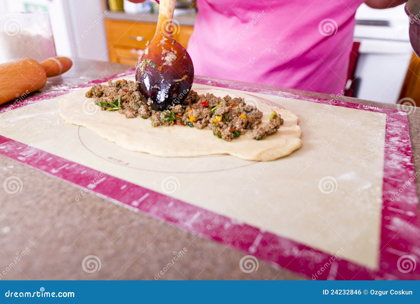 Turkish Pide Filling stock photo. Image of kebap, mediterranean - 24232846