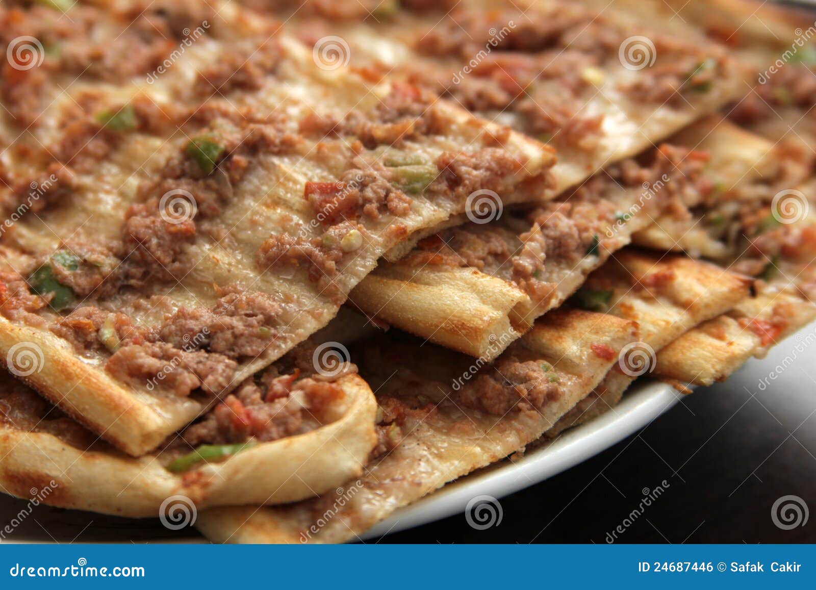 Turkish Pizza stock photo. Image of cook, meal, closeup - 24687446