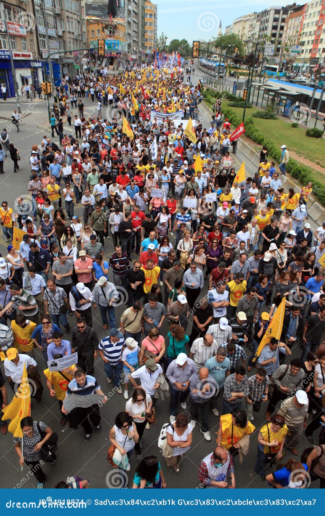 Turkish Public Workers Strike Editorial Stock Image - Image of shield ...