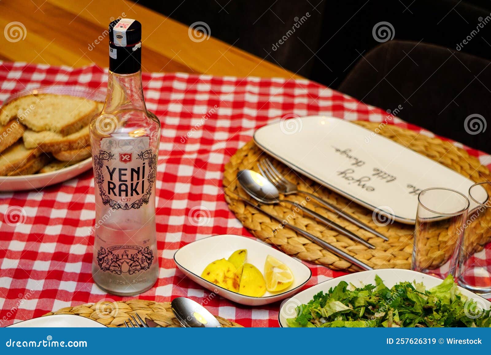Turkish Raki and Roasted Bonito Fish on the Table Editorial Stock Image ...