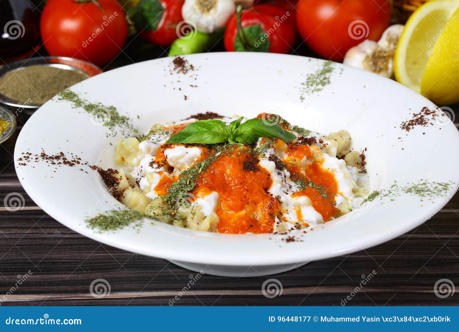 Turkish ravioli - Manti stock image. Image of concepts - 96448177