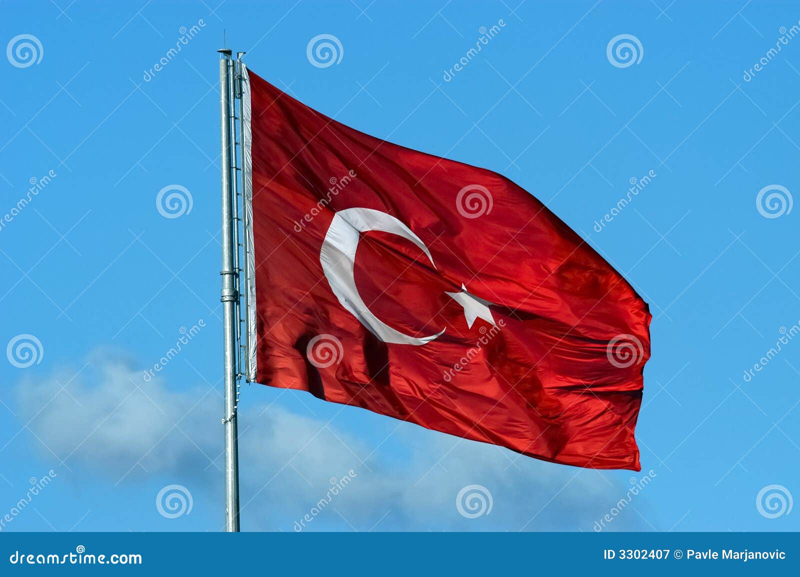 Turkish red flag stock image. Image of turkey, border - 3302407