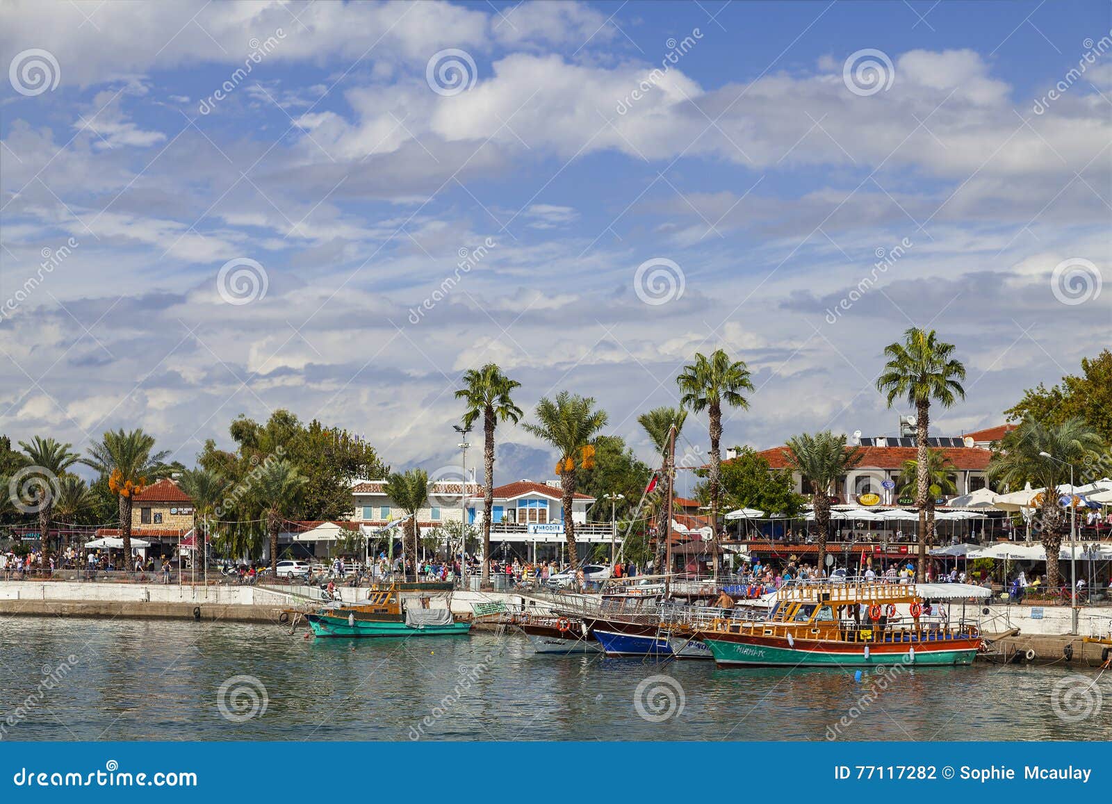 Turkish Resort Town of Side Editorial Photography - Image of people ...