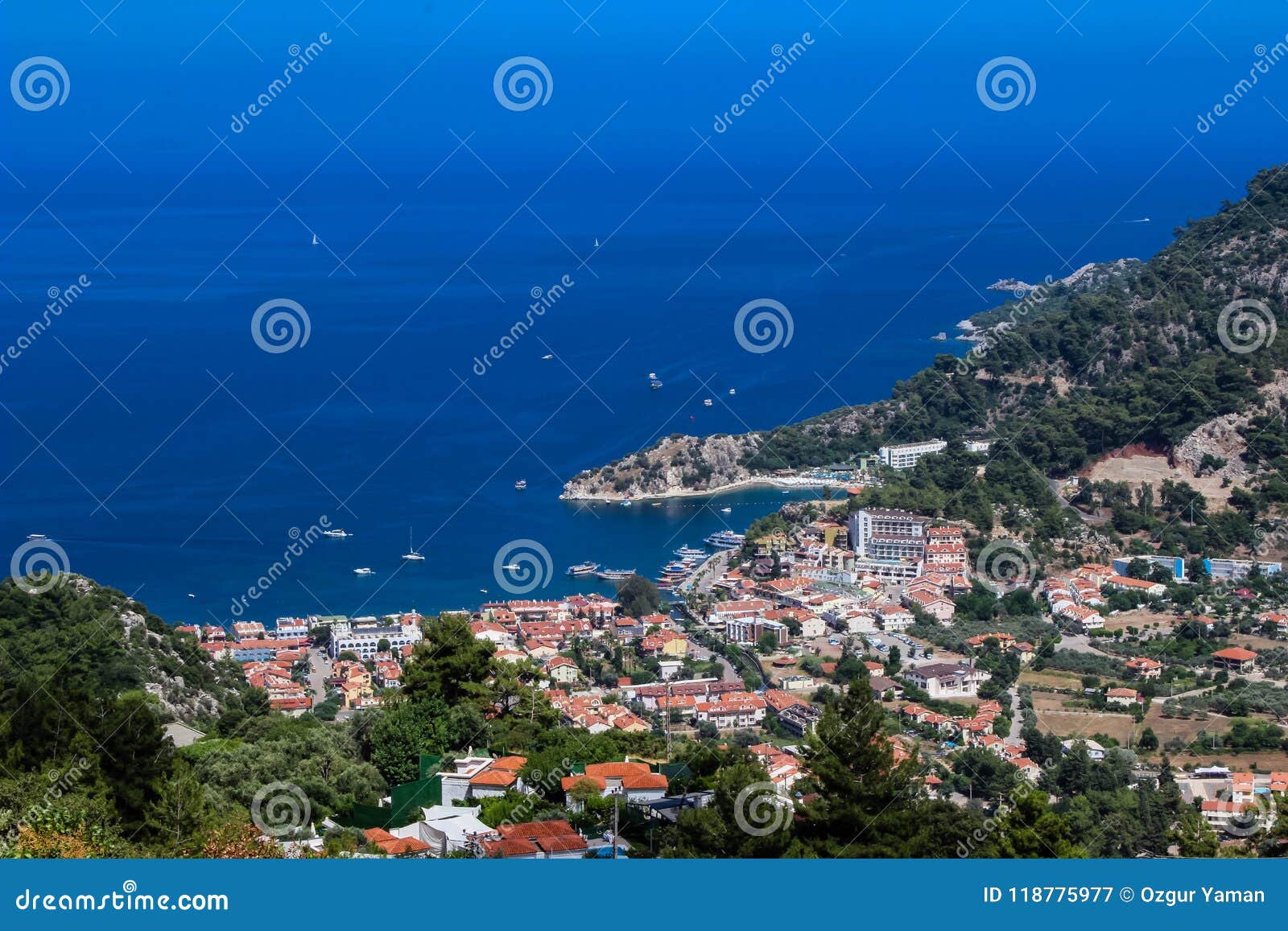 Turkish Riviera Turunc - Marmaris. View Over Stock Image - Image of ...