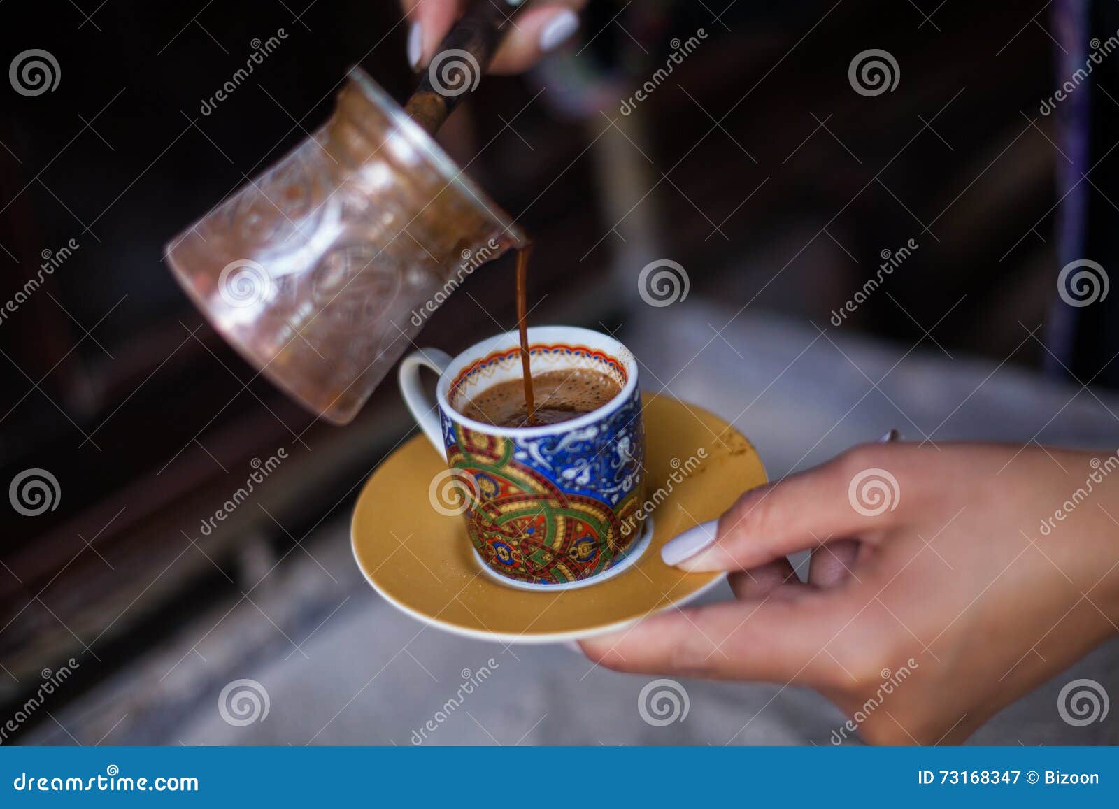 Turkish sand coffee stock image. Image of preparation - 73168347