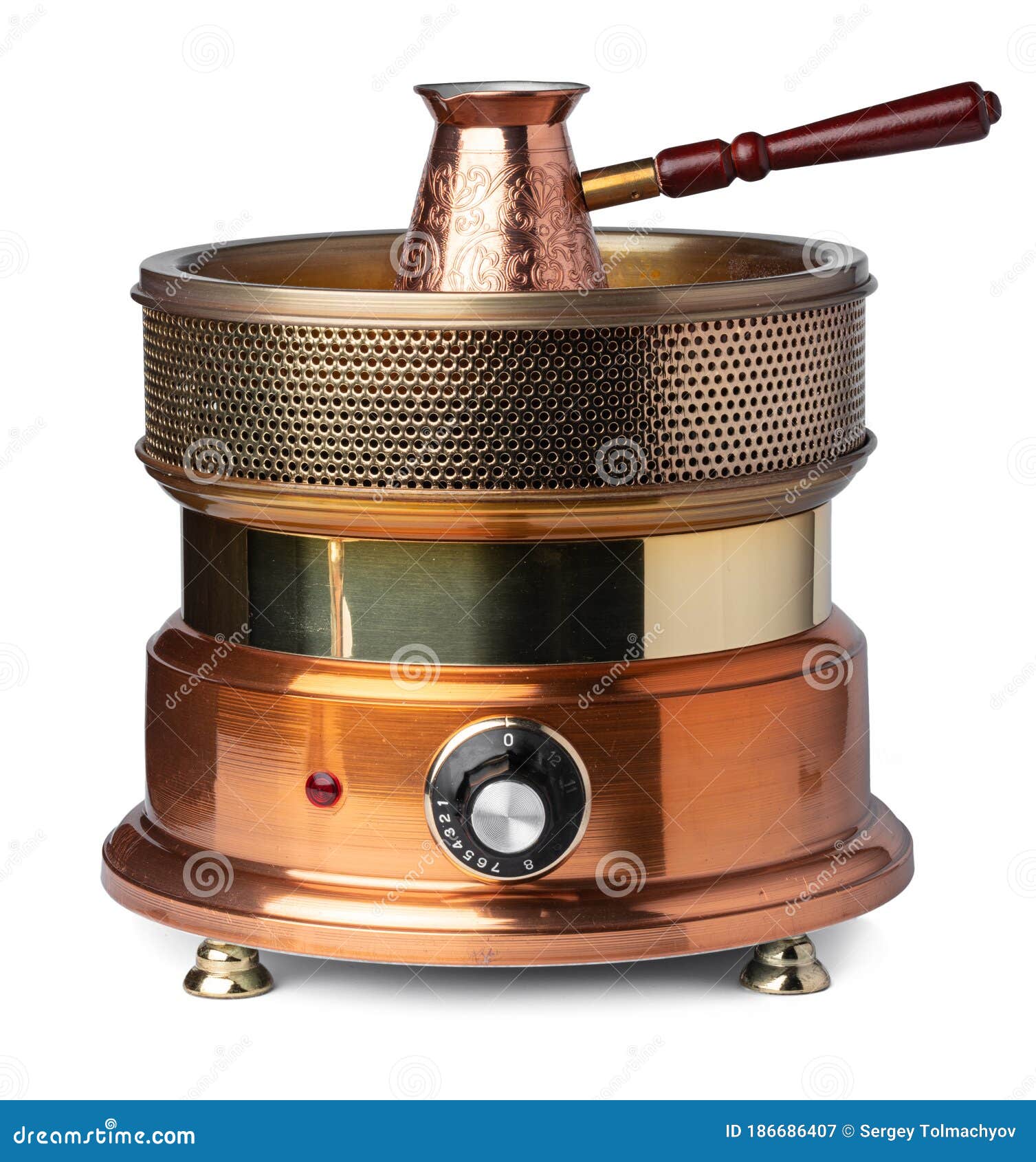 Turkish Sand Coffee Machine Isolated on White Stock Image - Image of ...