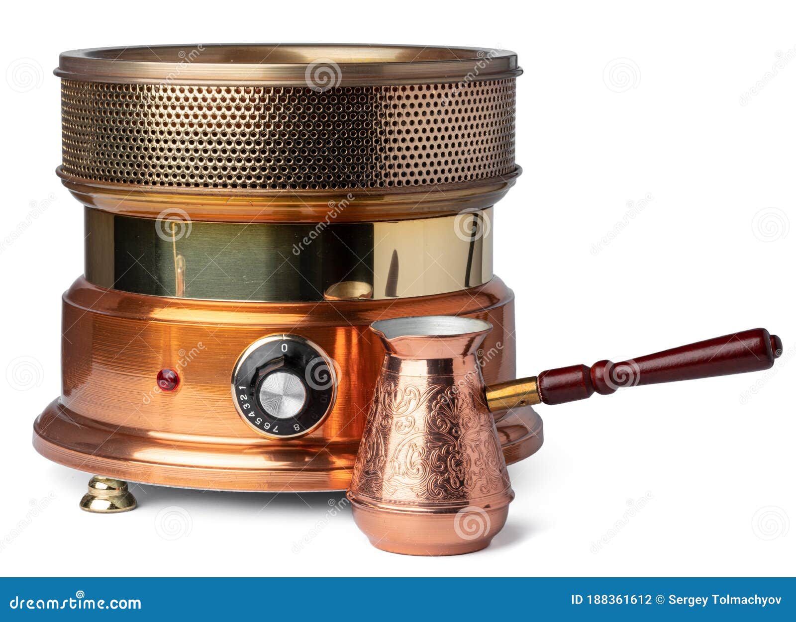 Turkish Sand Coffee Machine Isolated on White Stock Photo - Image of ...