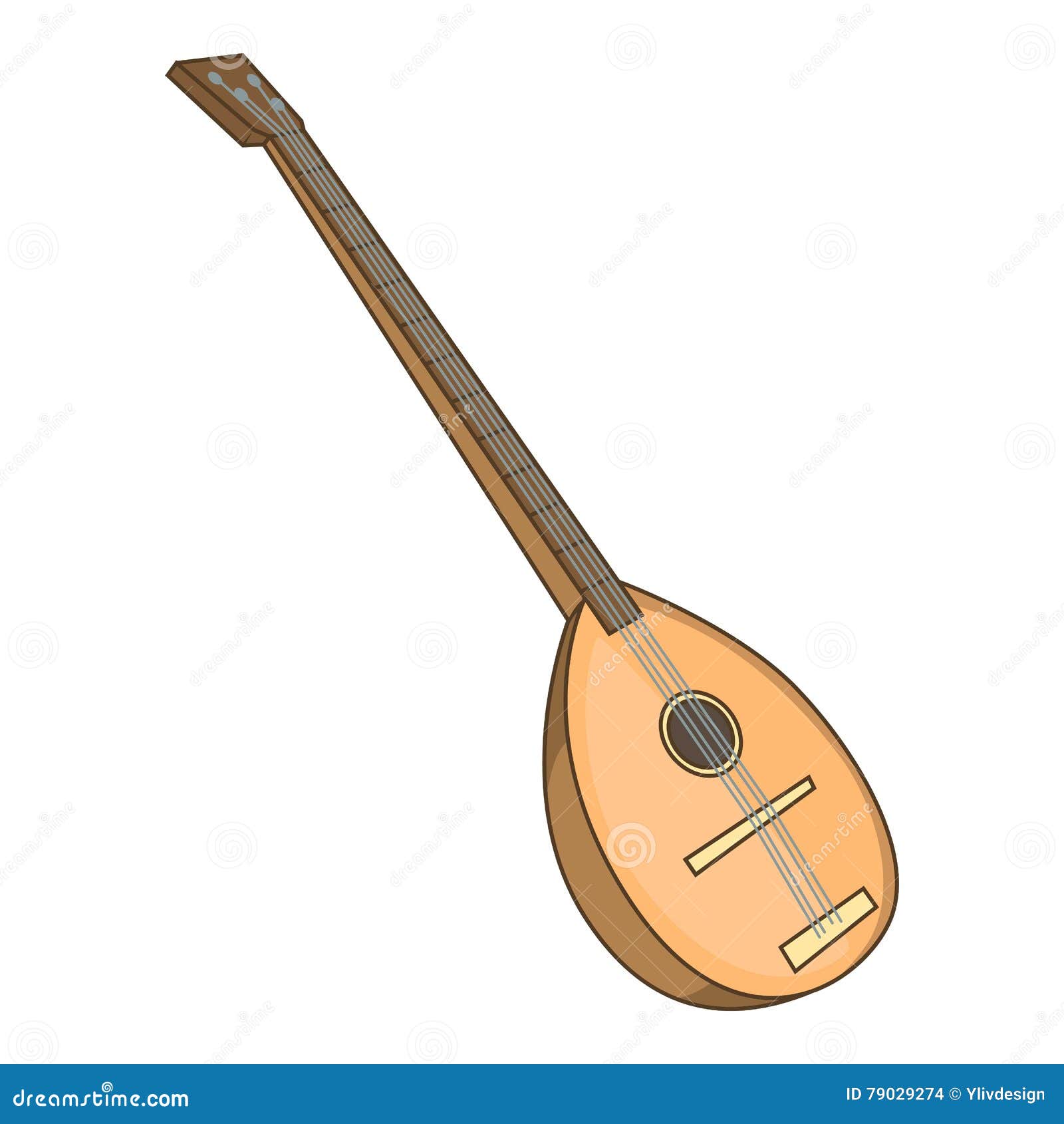 Turkish Saz Icon, Cartoon Style Stock Vector - Illustration of icon ...