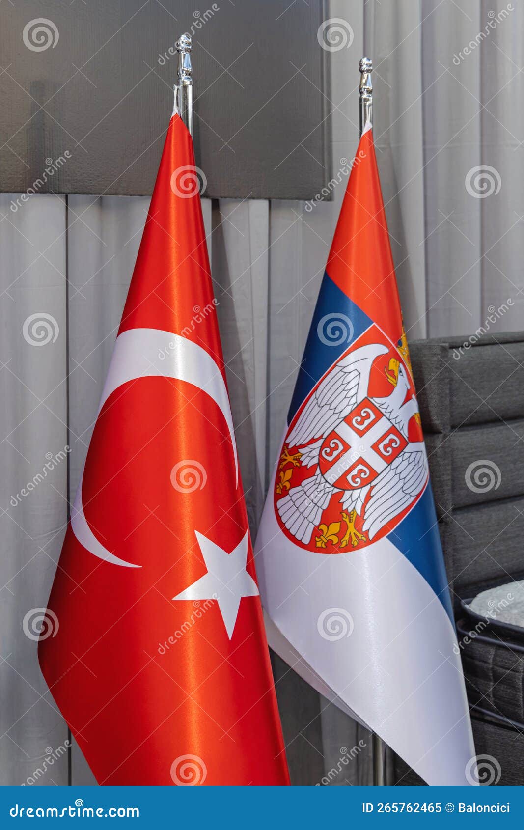 Turkish Serbia Flags stock image. Image of pole, eagles - 265762465