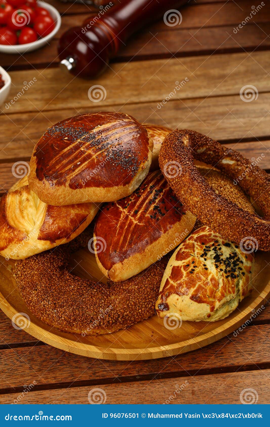Turkish Simit - Bagel and Pogaca Stock Image - Image of bakery, cuisine ...