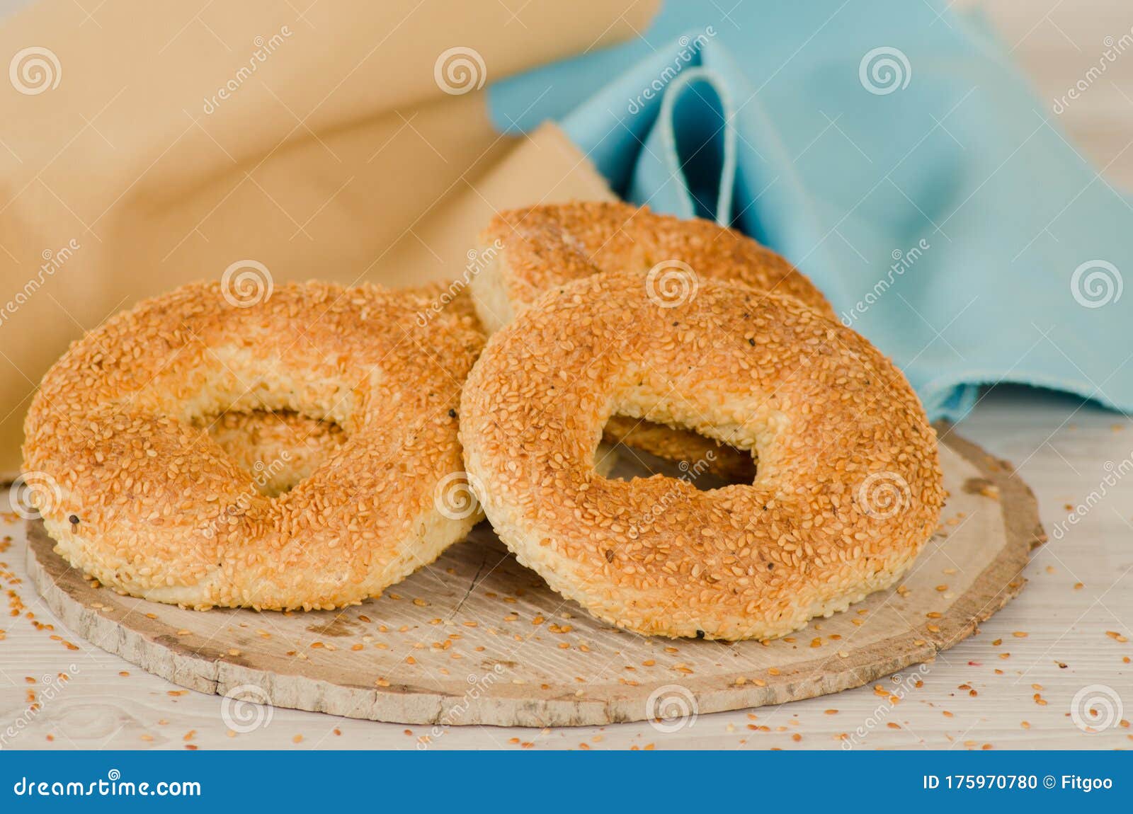 Turkish Simit from Turkish Cuisine Stock Photo - Image of black, ekler ...