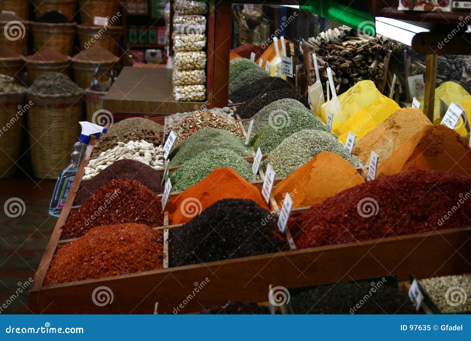 Turkish Spice Bazar IV stock image. Image of curry, turkey - 97635