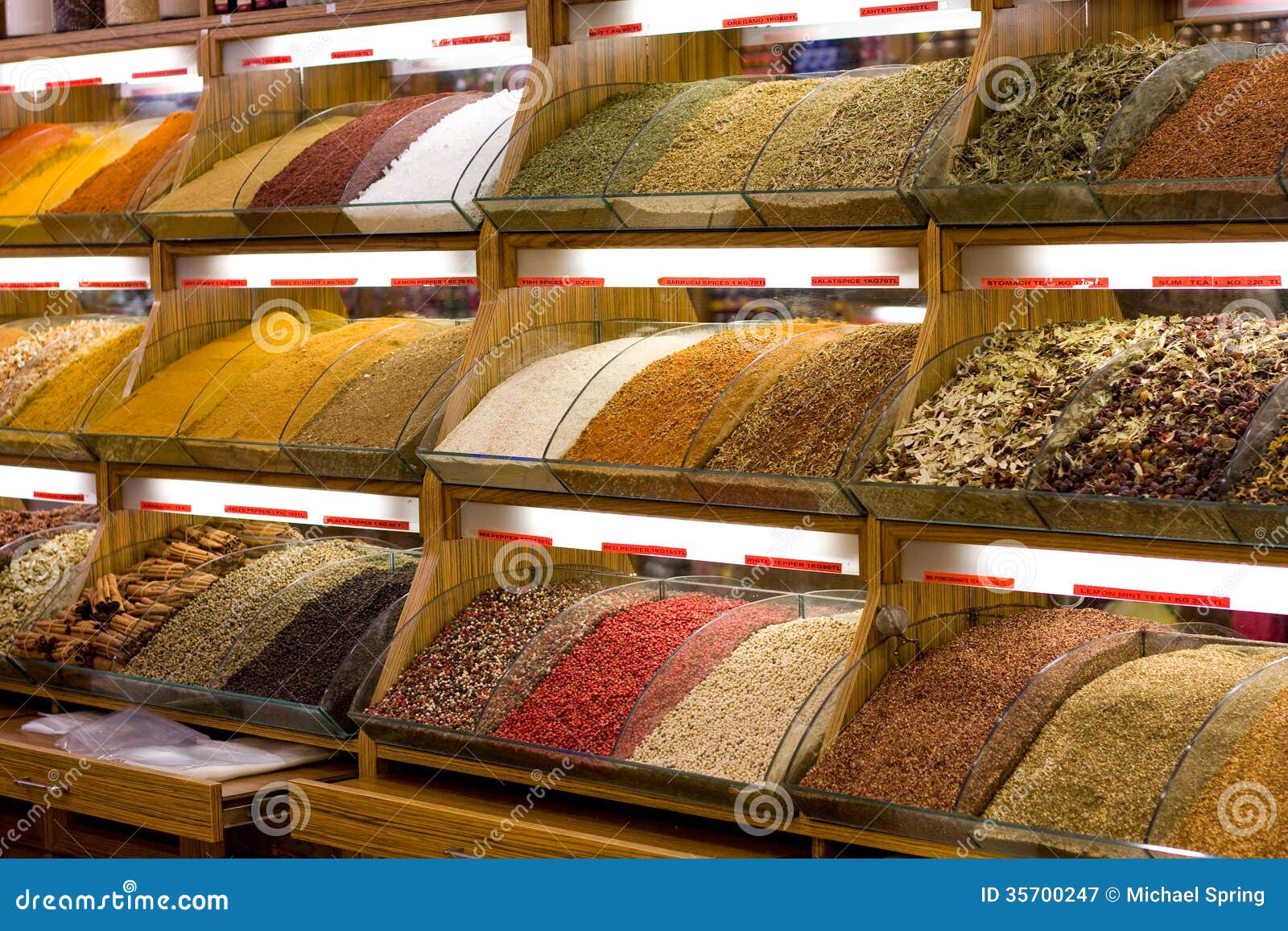 Turkish spice shop stock image. Image of herbal, east - 35700247