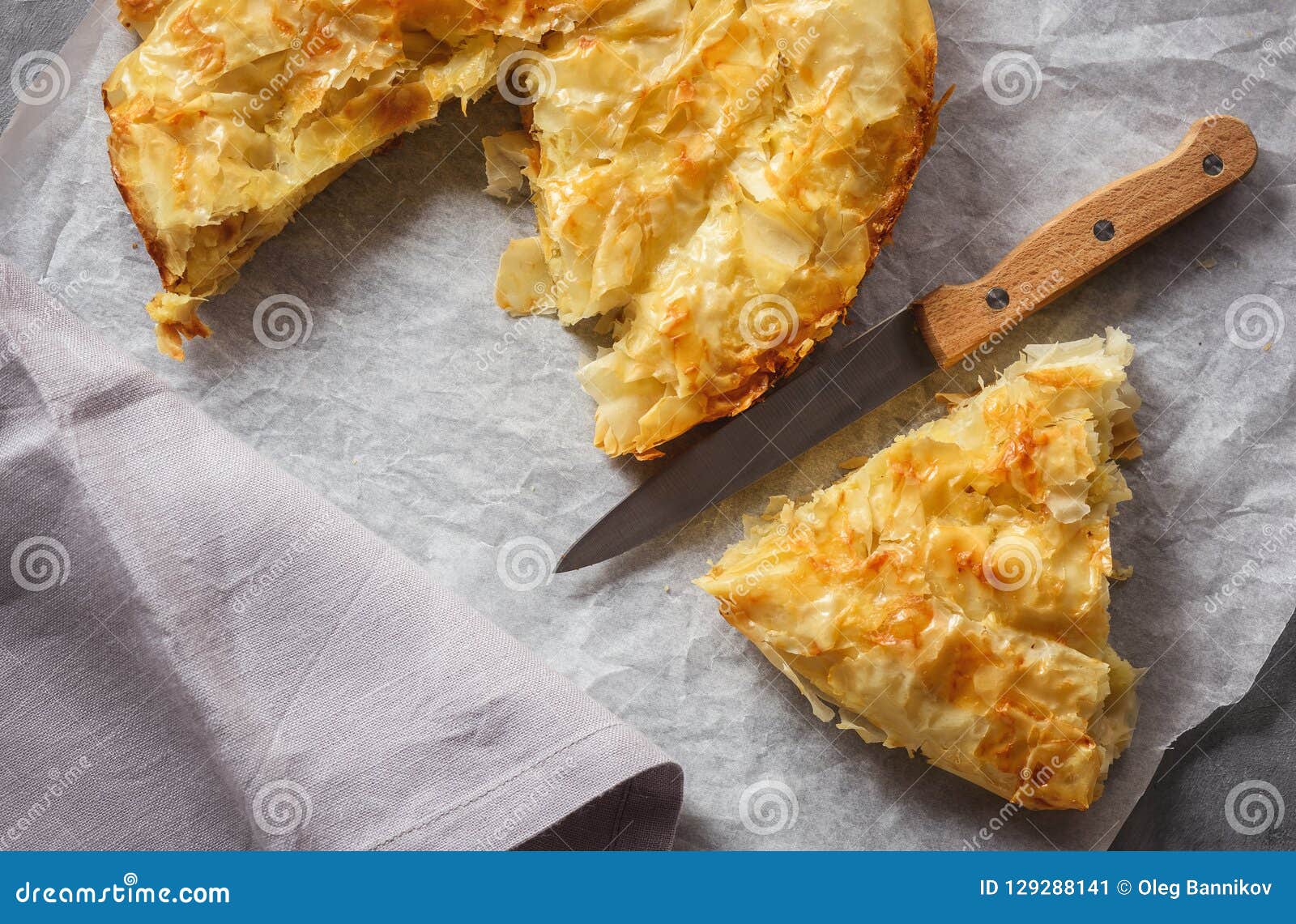 Turkish Spicy Potato Rolled Borek. Stock Image - Image of wood, tasty ...