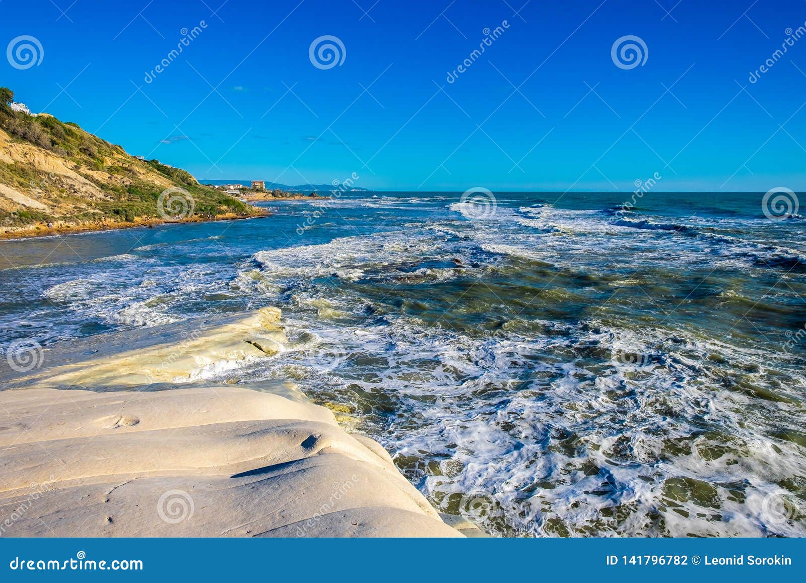 The Turkish Staircase, Scala Dei Turchi, Sicily Stock Photo - Image of ...