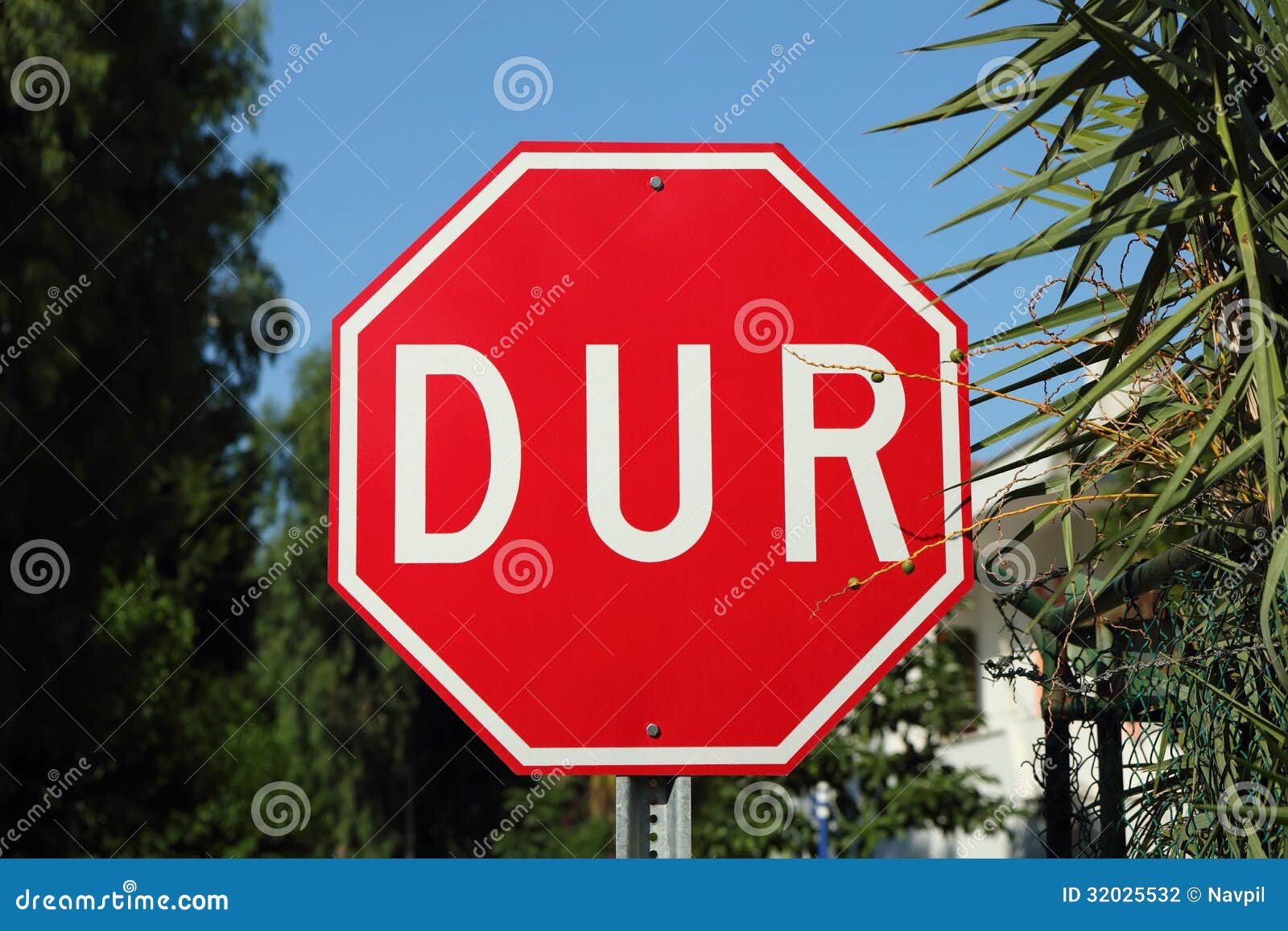 Turkish stop sign stock photo. Image of summer, turkish - 32025532
