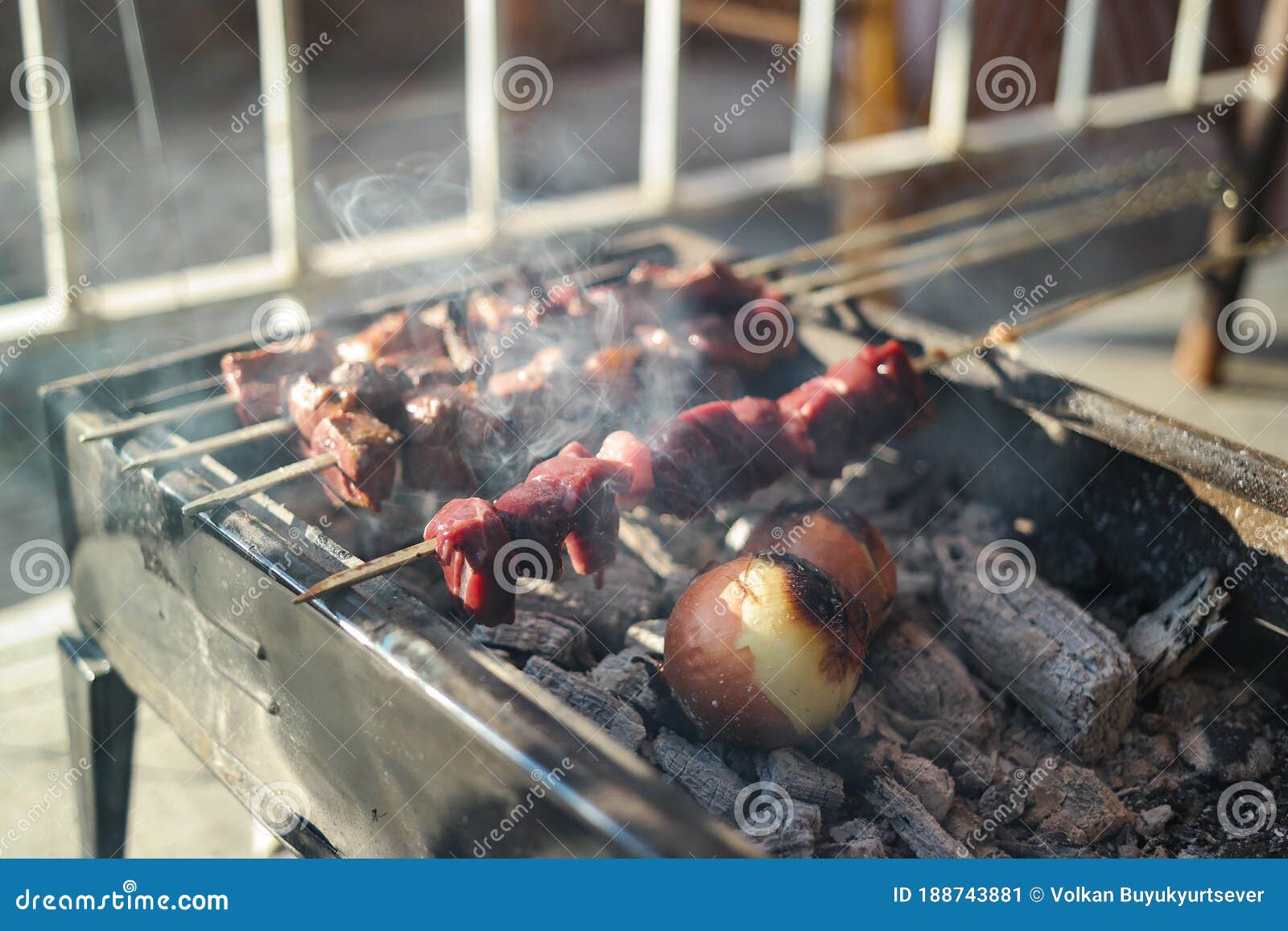 Turkish Style Barbecue Shish Kebab Stock Image - Image of barbecue ...