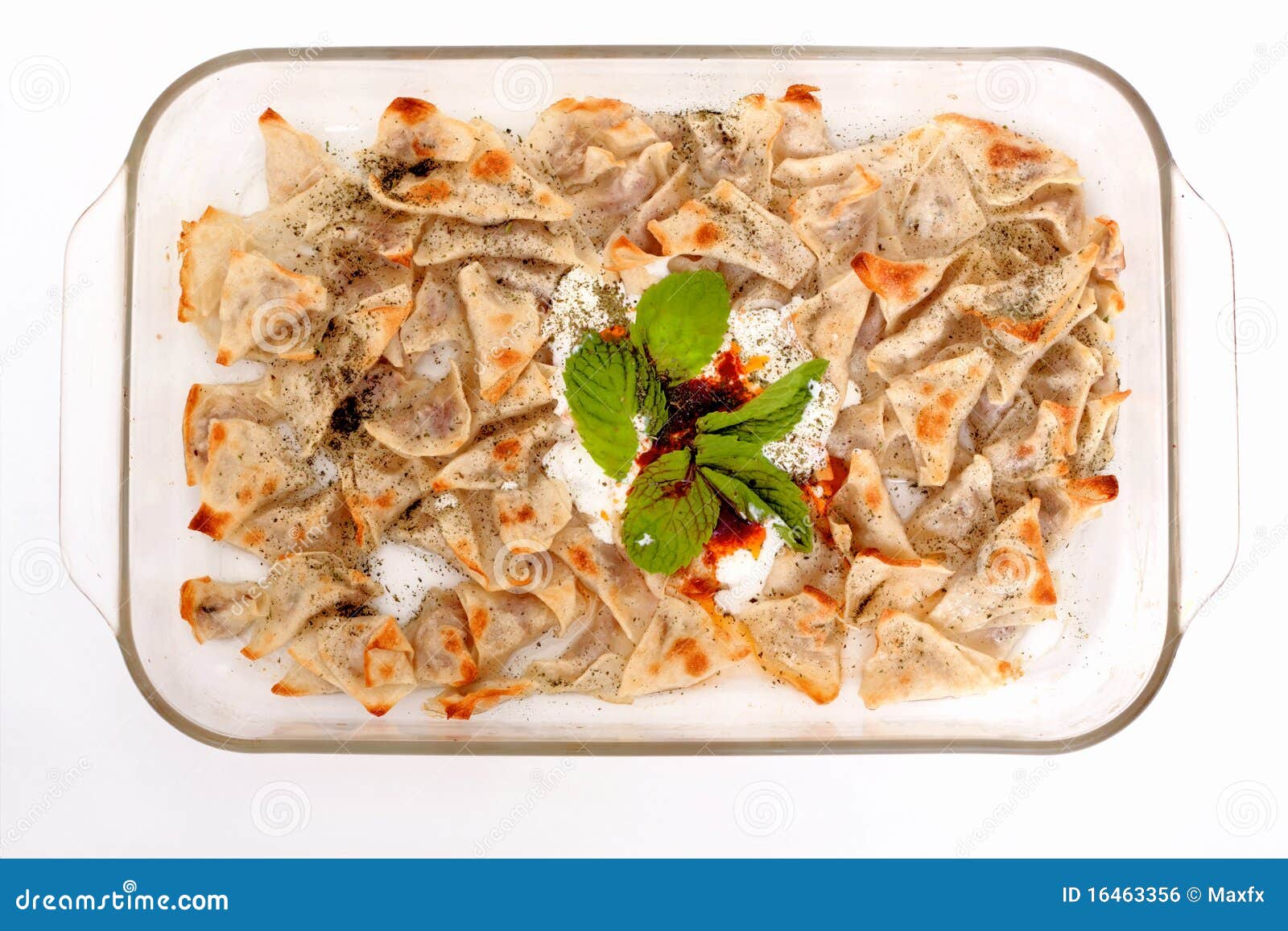 Turkish Style Delicious Manti Tatar Borek Stock Photo - Image of oven ...