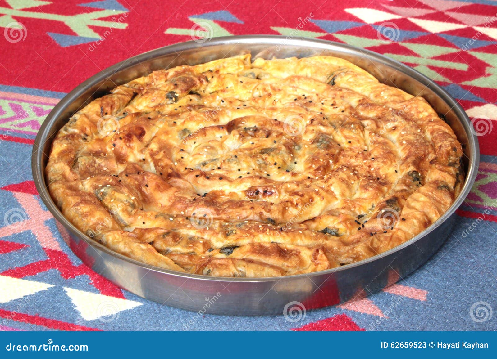 Turkish Style Stuffed Filo Dough Borek Stock Image - Image of patato ...