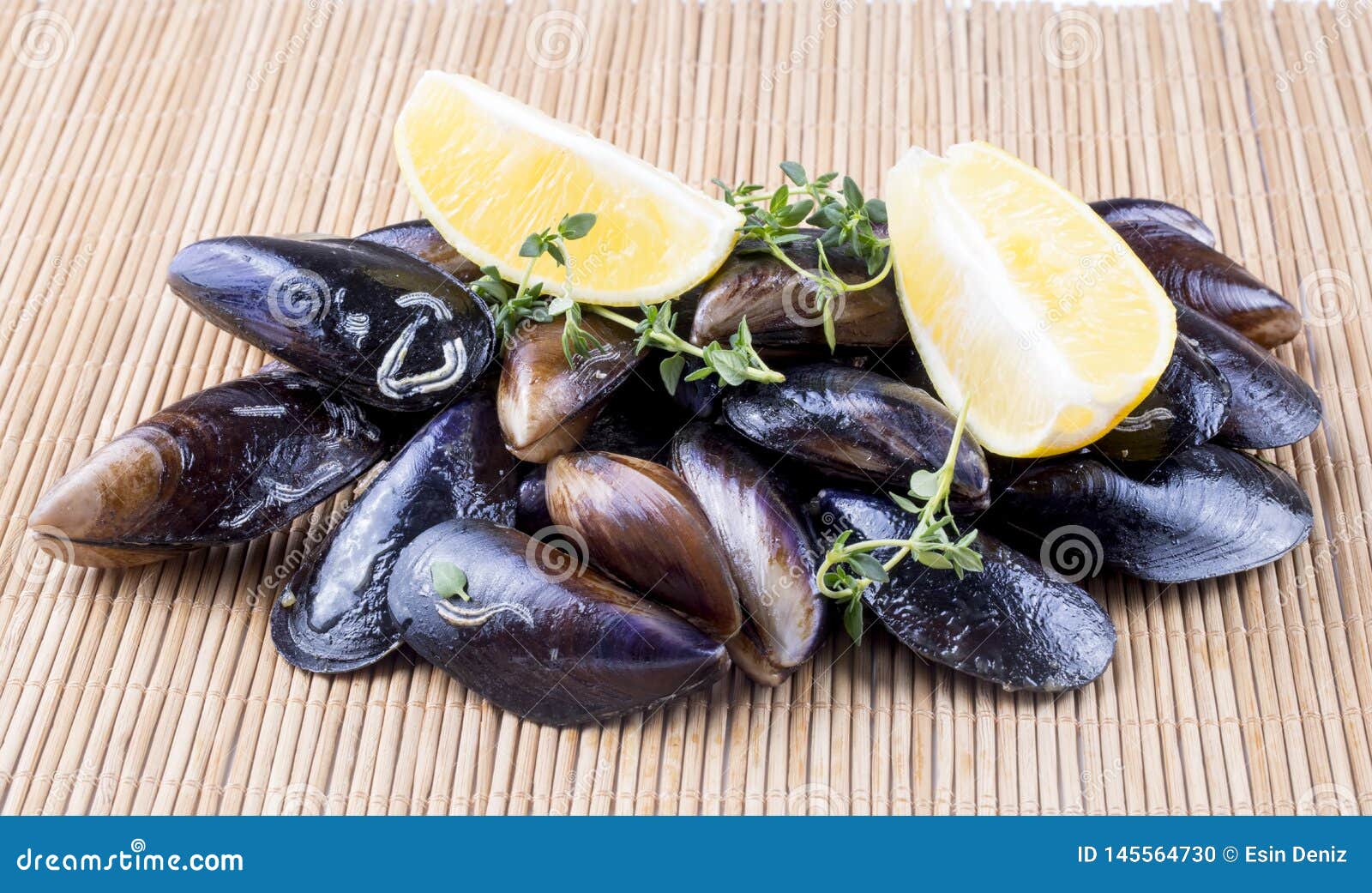 Turkish Style Stuffed Mussels Midye Dolma on the White Background Stock ...