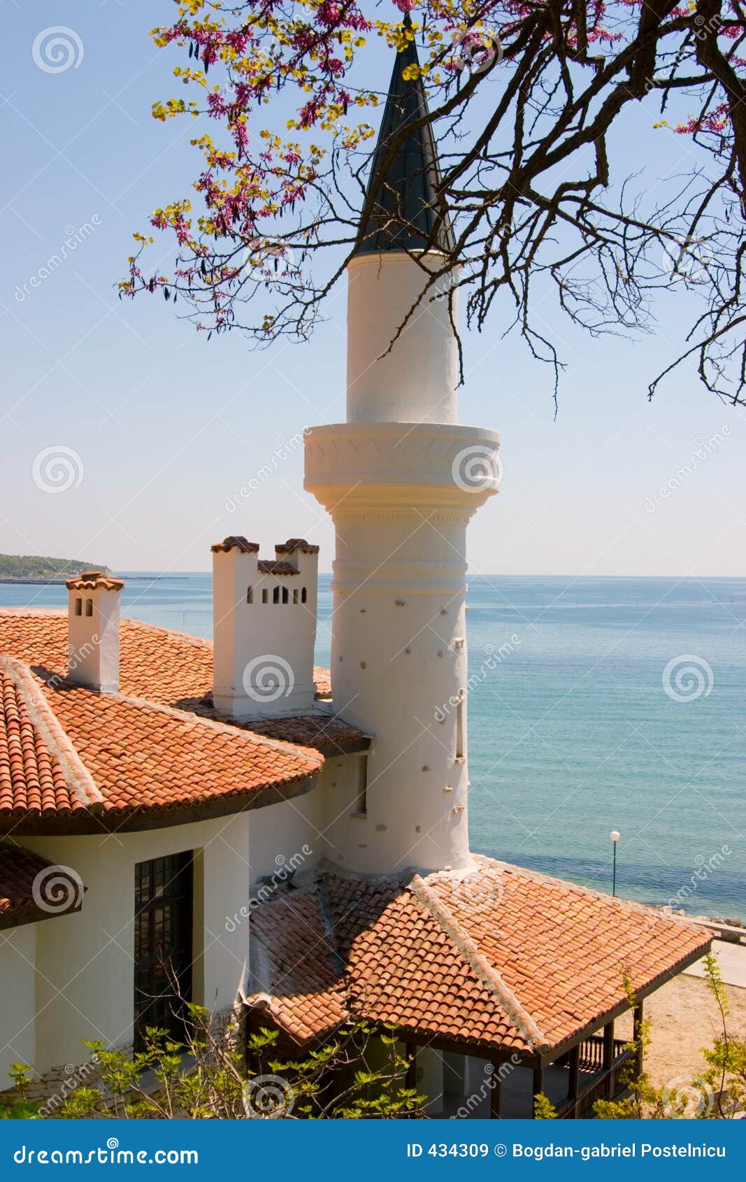 Turkish-style tower stock image. Image of tower, blue, religion - 434309