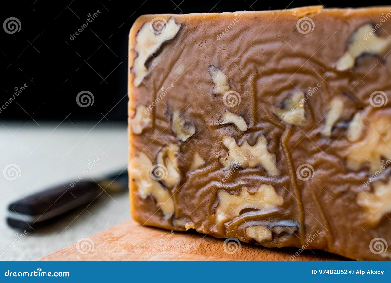 Turkish Summer Helva or Halva with Walnut. Stock Photo - Image of ...