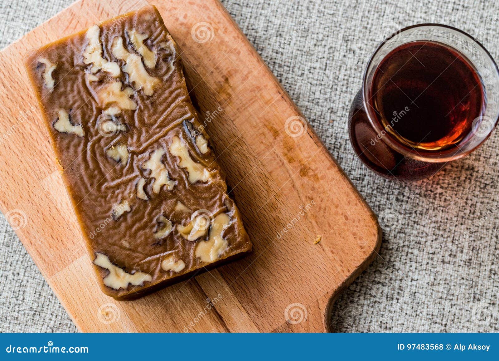 Turkish Summer Helva or Halva with Walnut. Stock Photo - Image of ...