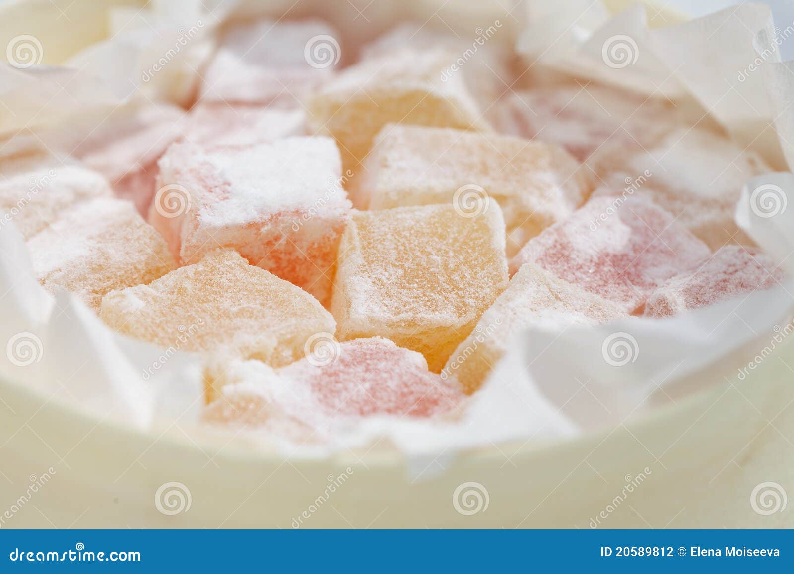 Turkish Sweet Delight, Rose and Yellow Stock Photo - Image of sugar ...