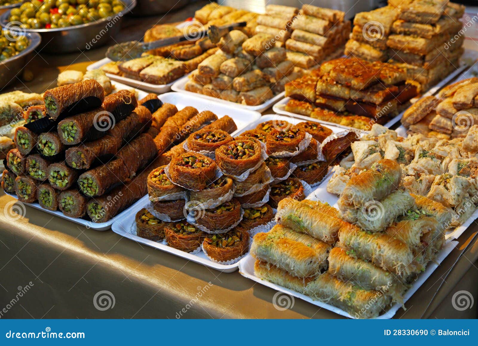 Turkish sweets stock photo. Image of confections, middle - 28330690