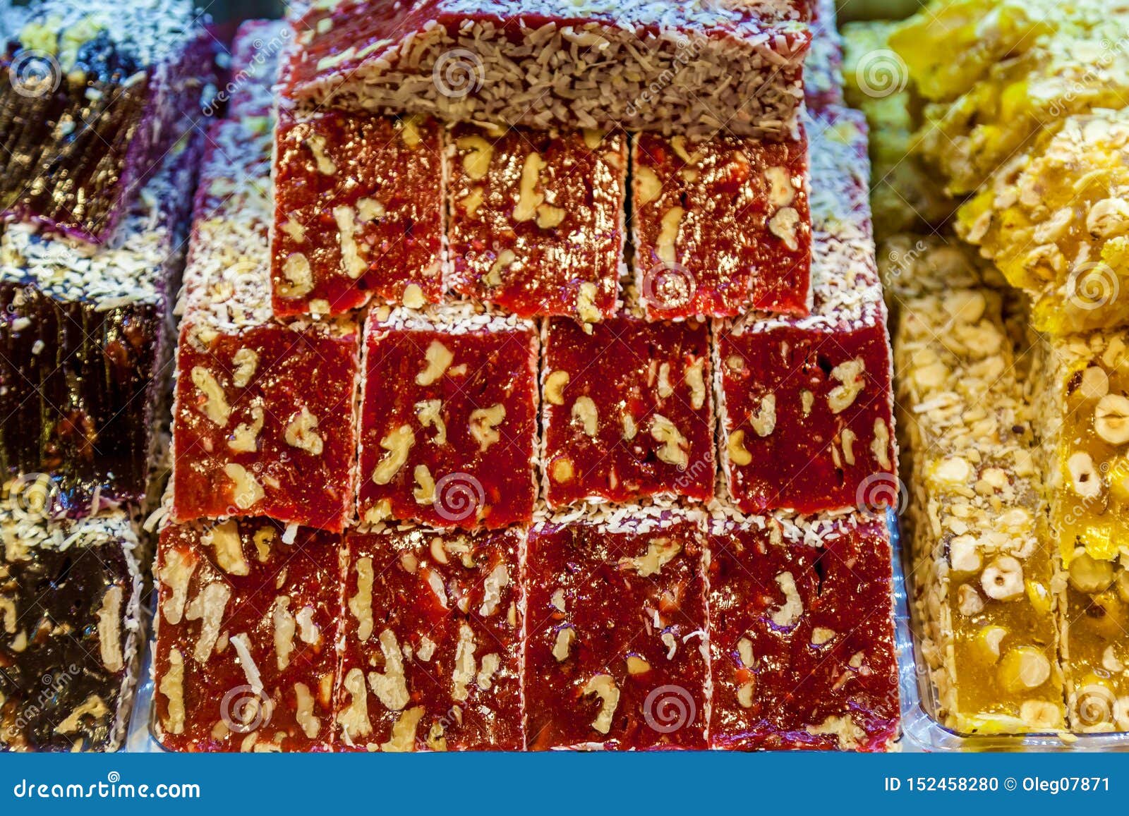 Turkish Sweets Multicolored Turkish Delight Stock Photo - Image of ...