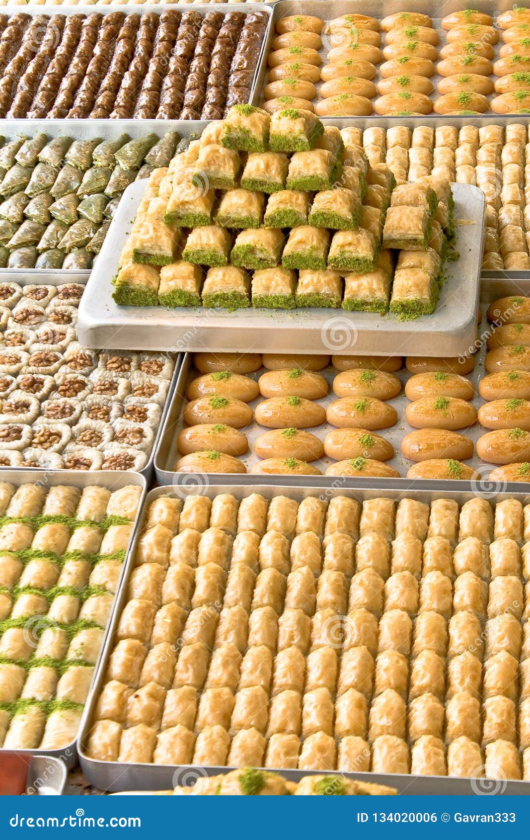 Turkish sweets on plates stock photo. Image of appetite - 134020006