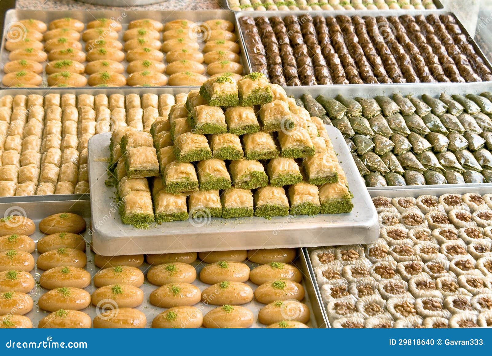 Turkish sweets on plates stock photo. Image of insulated - 29818640