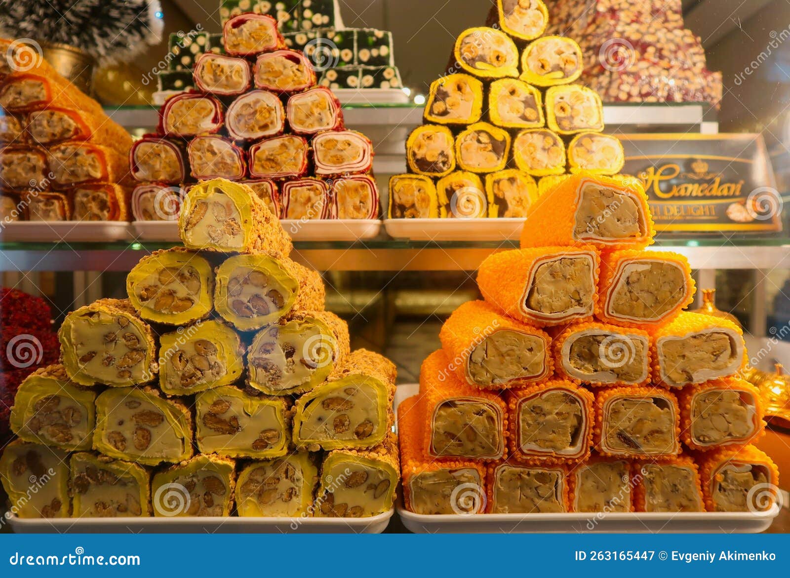 Turkish Sweets in the Store Stock Image - Image of meal, store: 263165447