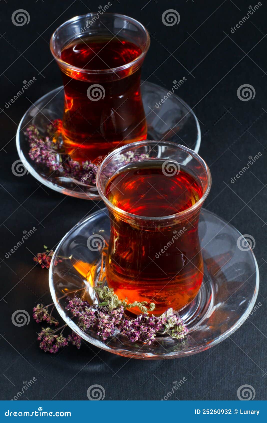 Turkish tea on black stock photo. Image of carnations - 25260932