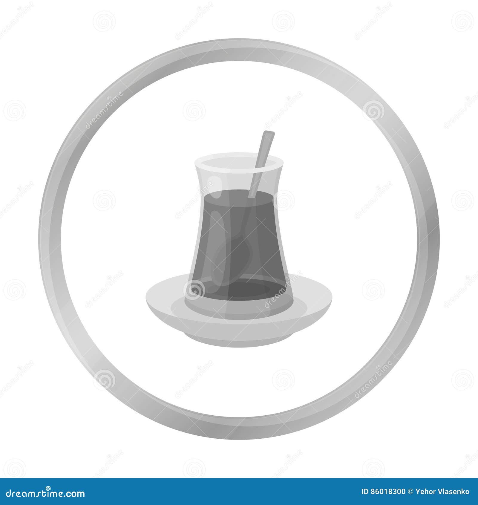Turkish Tea Icon Isolated on White. Turkey Symbol Stock Vector ...
