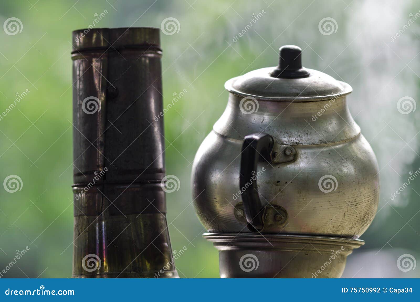 Turkish tea urn stock photo. Image of antique, isolated - 75750992
